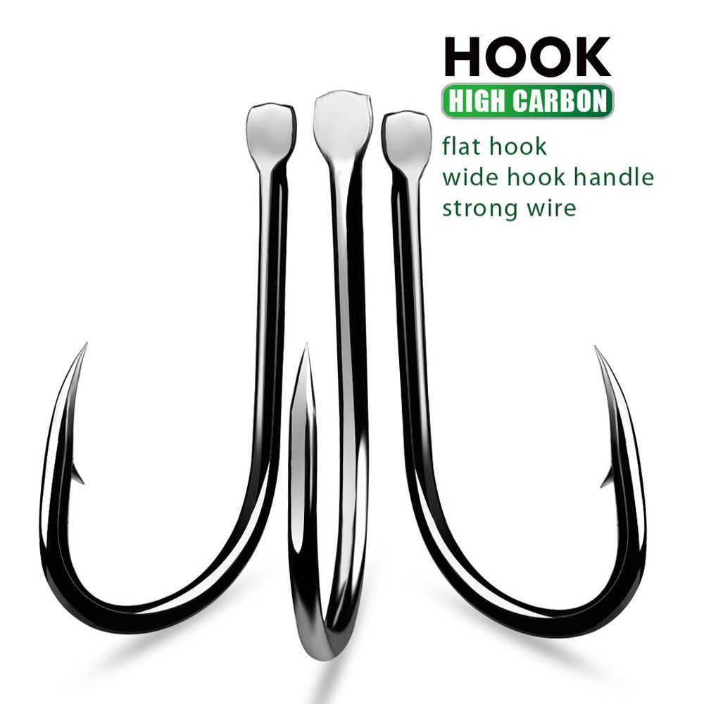 【SmartHorizon】High Carbon Steel Fishing Hook Sharpened With Barb Single ...