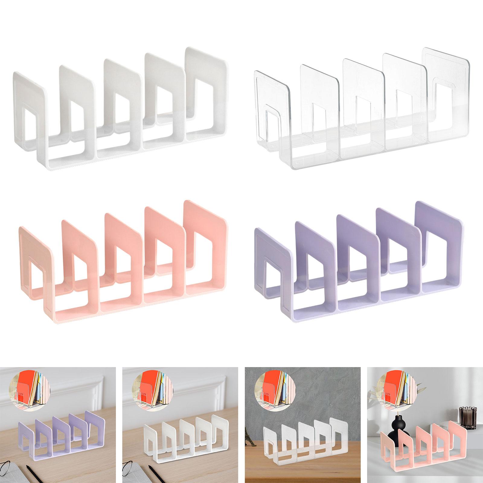 【InnovateWorld】Four Frames Book Stand Sturdy Acrylic Bookends for ...