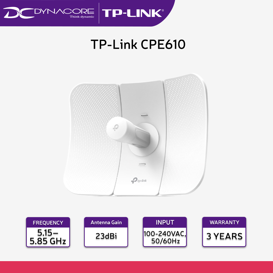 TP-Link CPE510 13dBi / CPE610 23dBi 300Mbps / CPE710 AC 867Mbps - 5GHz ...