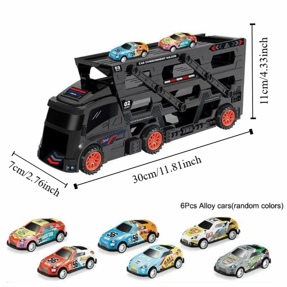 Simulation Diecast Metal Alloy Trailer Model Transport Vehicle Movable ...