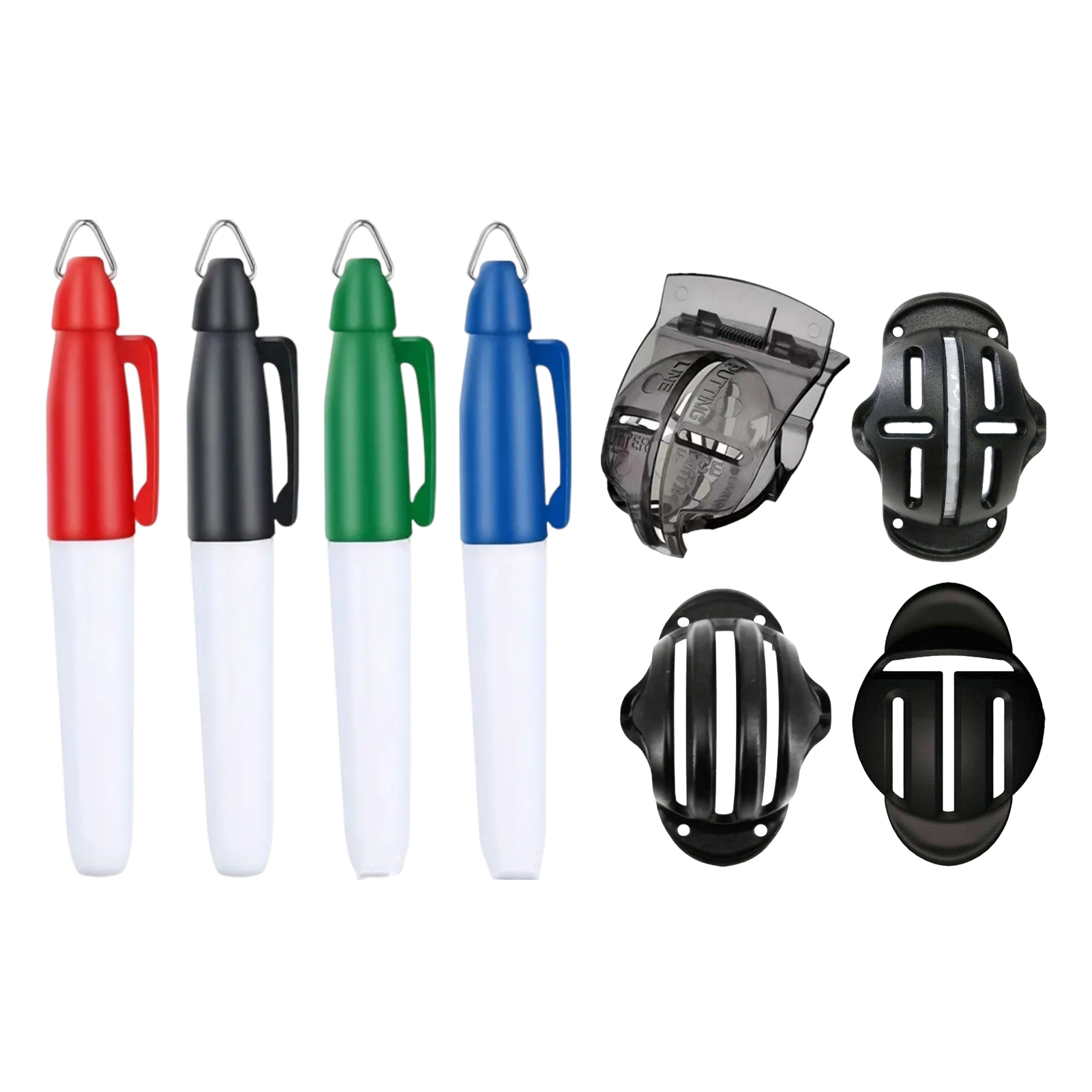 ZSW | อุปกรณ์กอล์ฟชุดมาร์กเกอร์ลูกกอล์ฟที่แม่นยำเครื่องมือจัดตำแหน่งลูกกอล์ฟด้วยปากกาที่ขีดเส้น ...