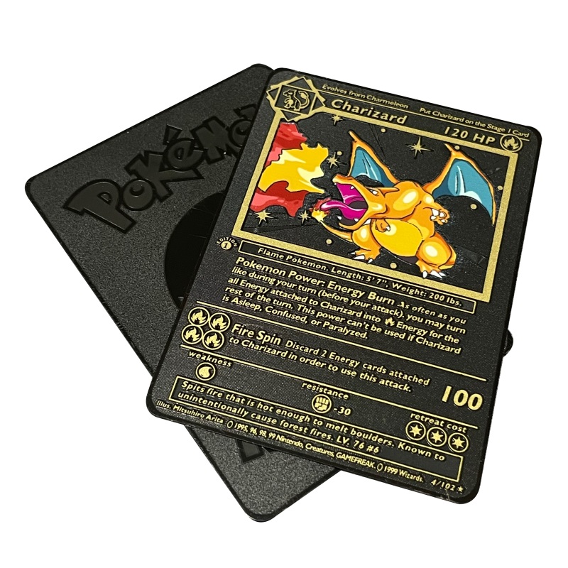 【Yibei Fairy Tale Toy City】English Version New Pokemon Metal Cards ...