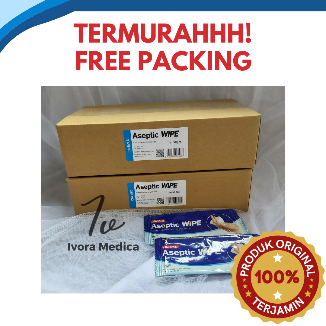 Aseptic Wipe Tissue Antiseptic Onemed 1 box isi 50 | Lazada Indonesia