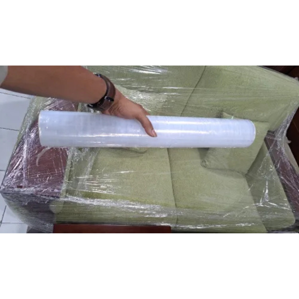 1 Roll 12 INCH Plastic Stretch Wrap, LLDPE Wrapping Stretch Film Roll ...