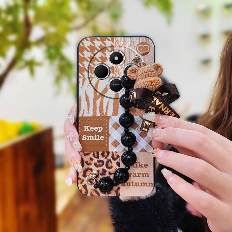 Bear bracelet Dirt-resistant Phone Case For Redmi 14C 4G/14R 5G/A3 Pro 4G/POCO C75 Cartoon ...