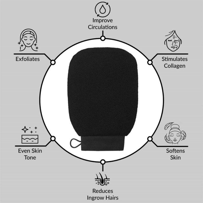 new style Moroccan Hammam Bath Scrub Glove Exfoliating Body Facial Tan ...