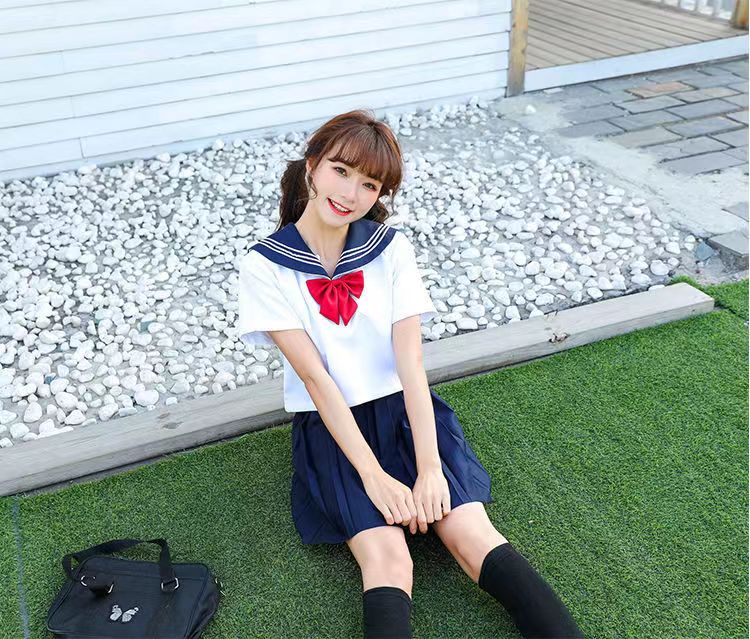 Japanese student JK uniform spring and summer new sailor suit basic ...