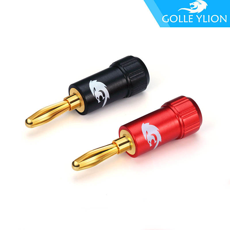 GOLLEY LION BANANA PLUGS 24K Gold-plated Banana Connector with Screw ...