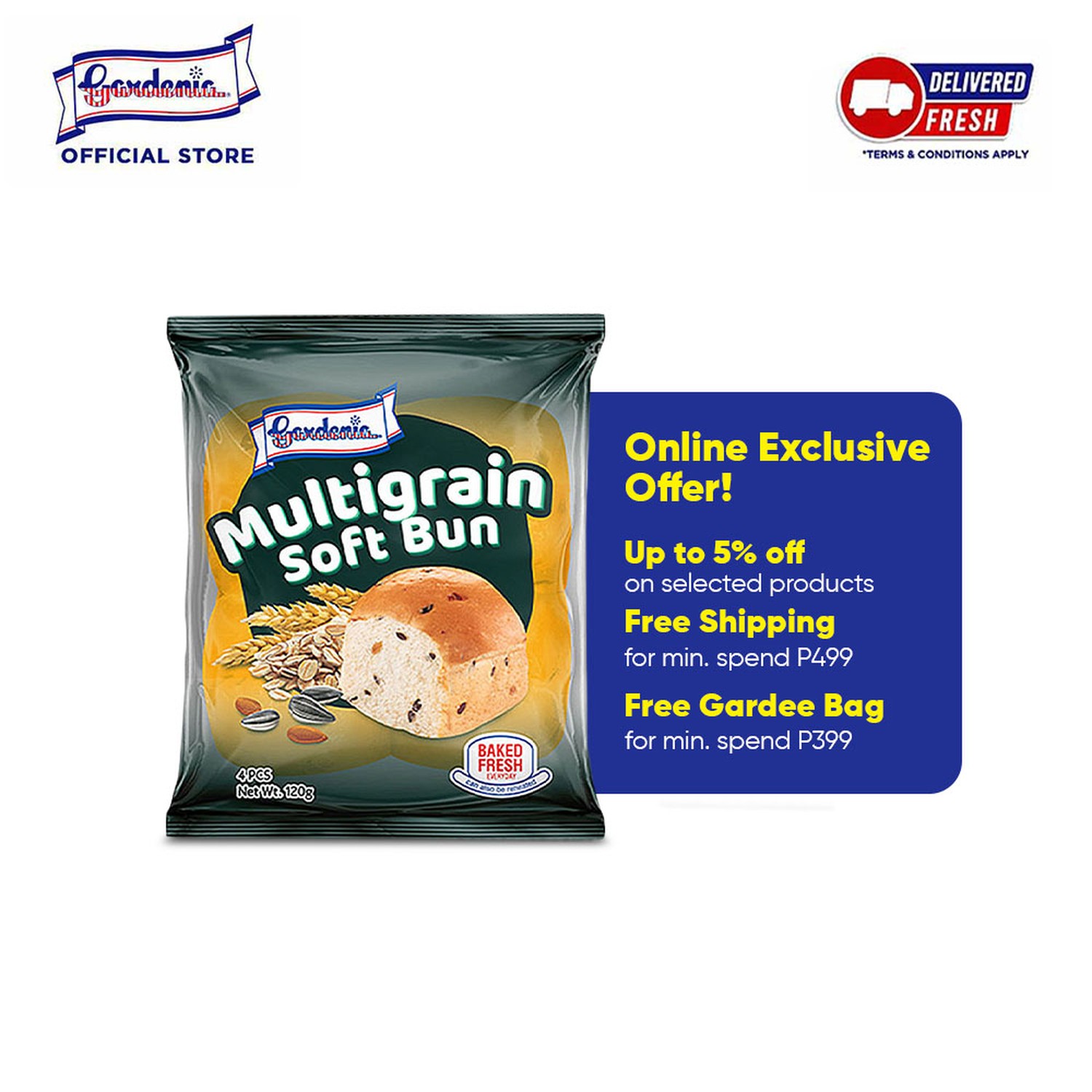 Gardenia Multigrain Soft Bun 120g | Lazada PH