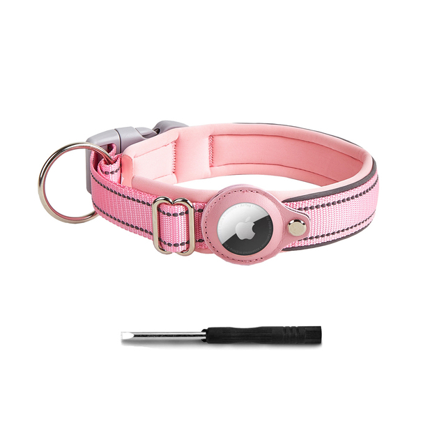 【b1598253】Air Tag Dog Collar Soft Padded Dog With Airtag Holder Case ...