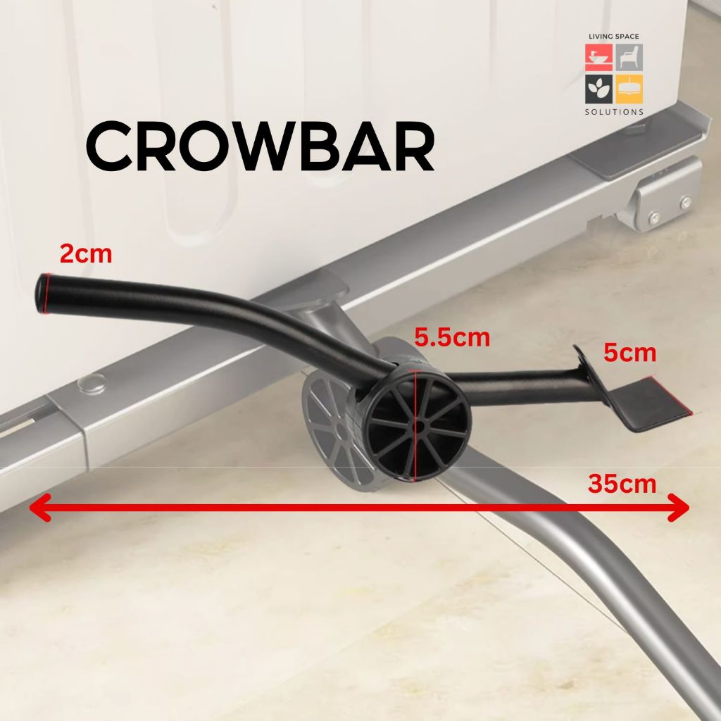 [(SG Seller) Washing Machine Base Wheels Crowbar Dryer Machine Stand ...