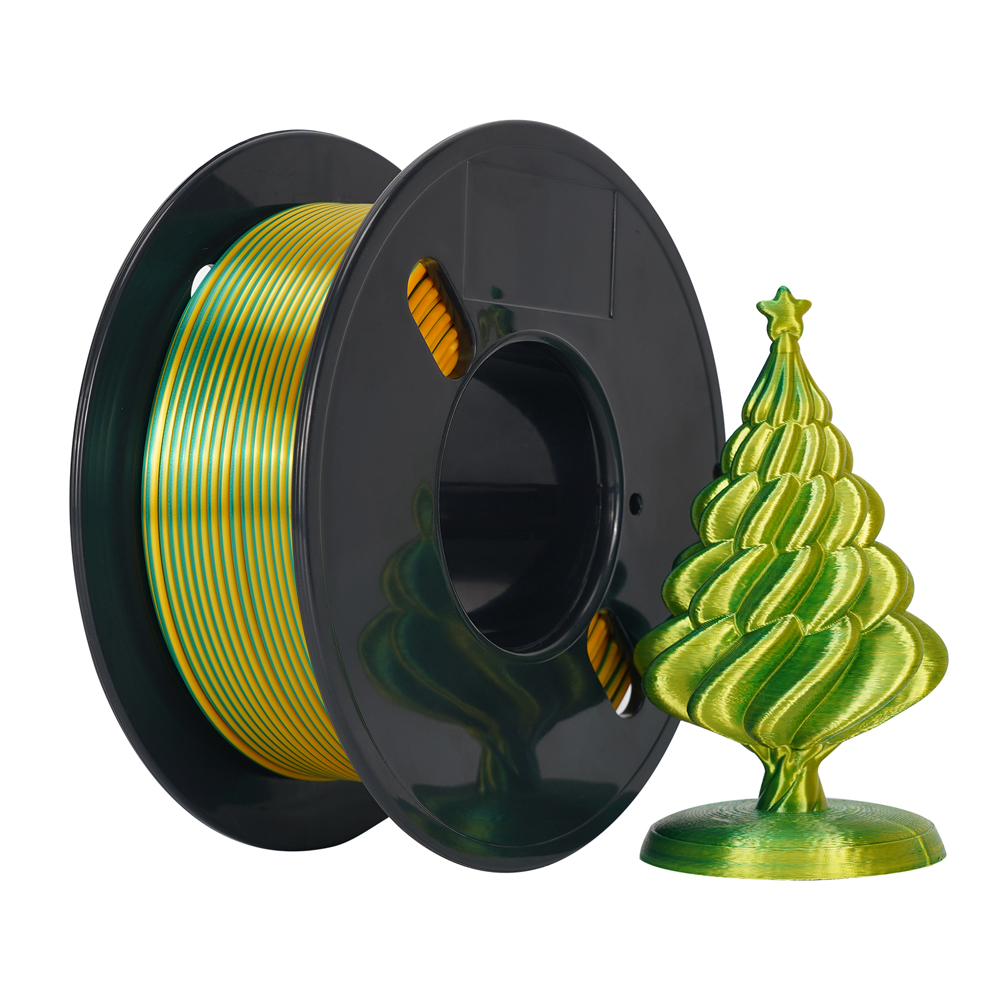 【Special Promotion 】KINGROON Multicolor Silk PLA Filament 200g/roll 1.75mm 3D Printer Filament ...