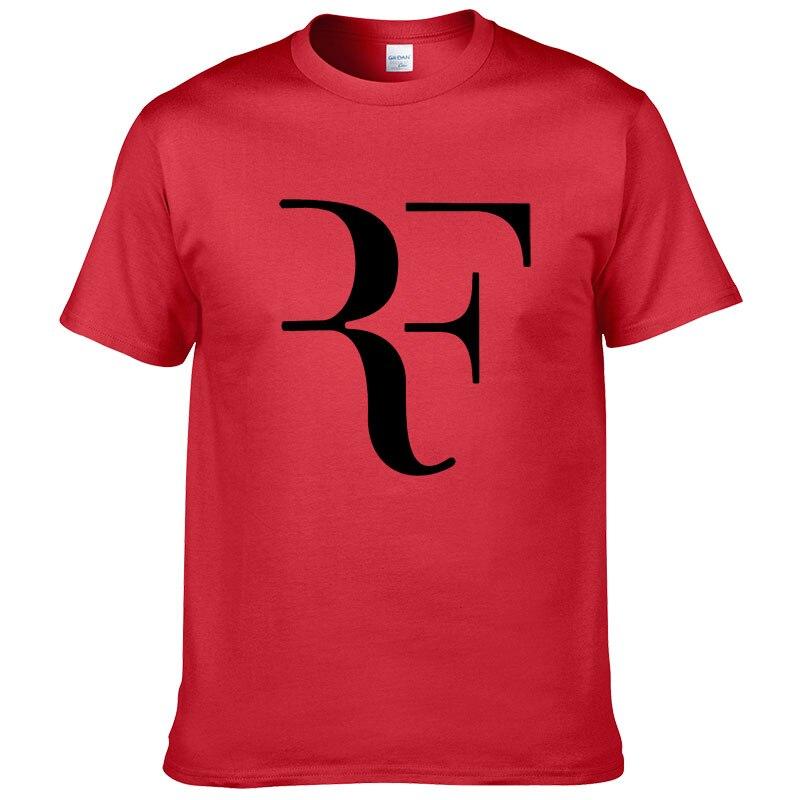 Fashion Roger Federer RF Print T Shirt Men Short Sleeve Tshirts Tops ...