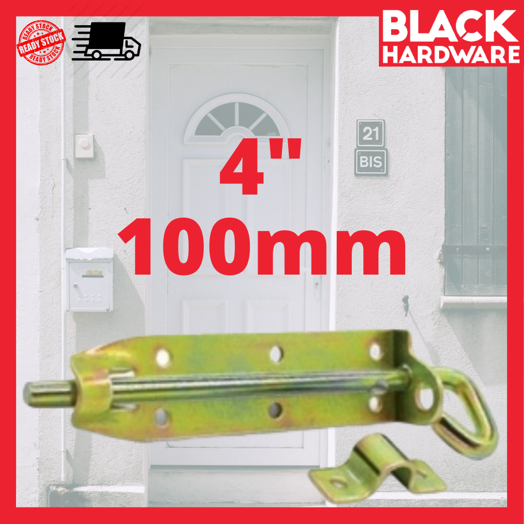 BLACK HARDWARE Brass Security Safety House Door Bolt Lock Latch Selak ...