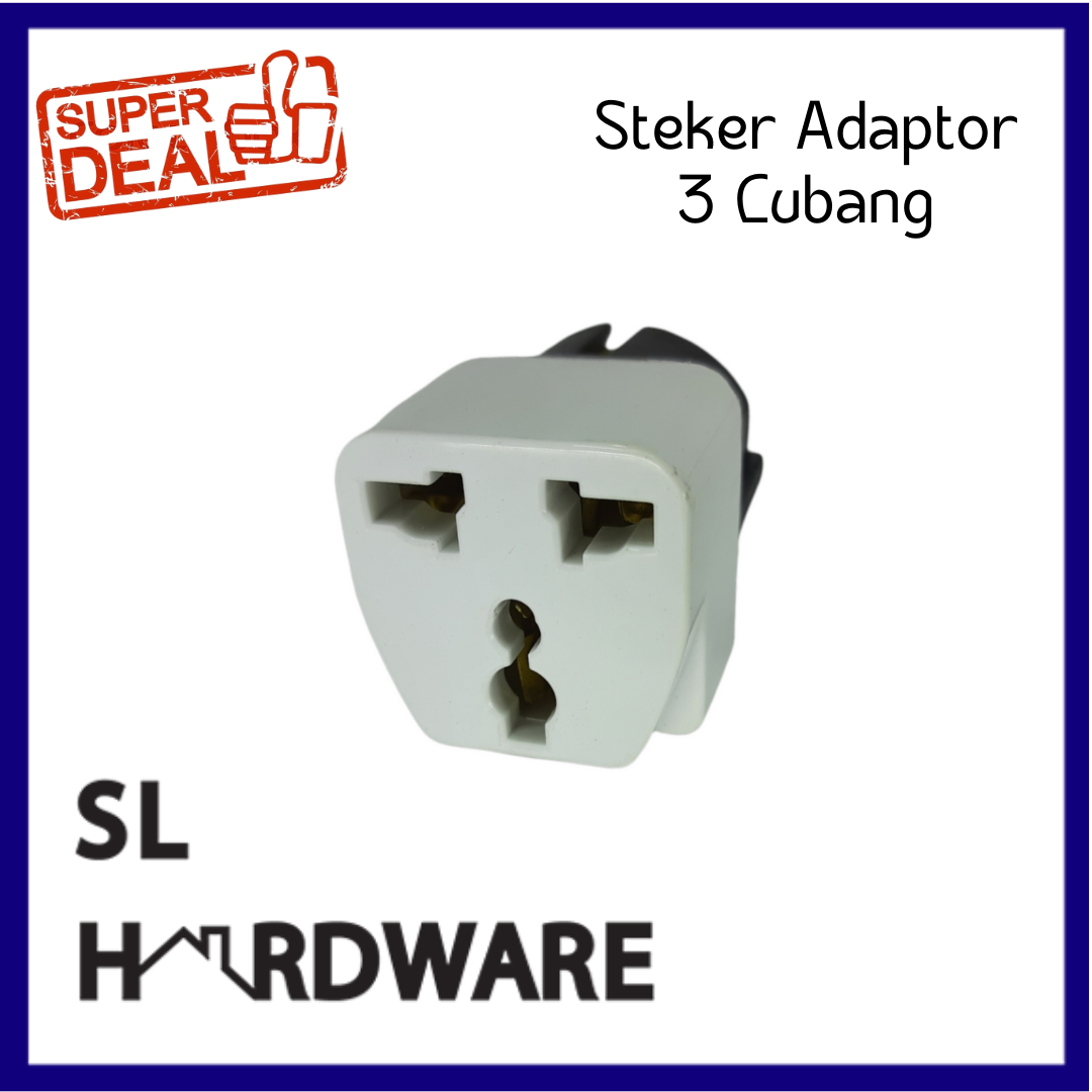 Broco Steker Adaptor 3 lubang Colokan 3 lubang 13910 | Lazada Indonesia