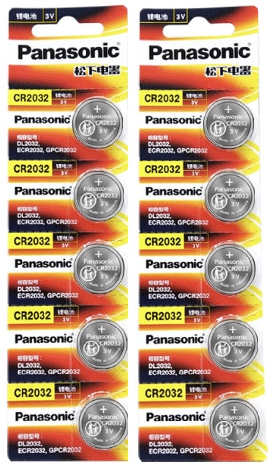 Panasonic Original CR2032 Lithium Button cell Battery CR2032 3V Battery | Lazada Singapore