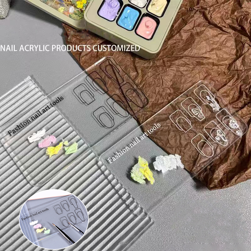 Acrylic Nail Art Training Practice Palette Reusable Transparent ...