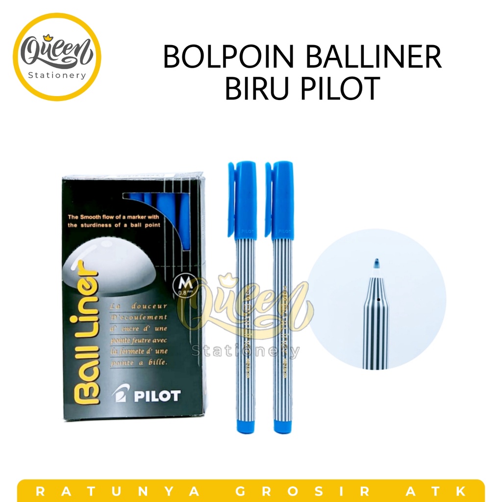 1 PCS BOLPEN BALLINER HITAM PILOT / BALLPOINT / PULPEN / BOLPOIN ...