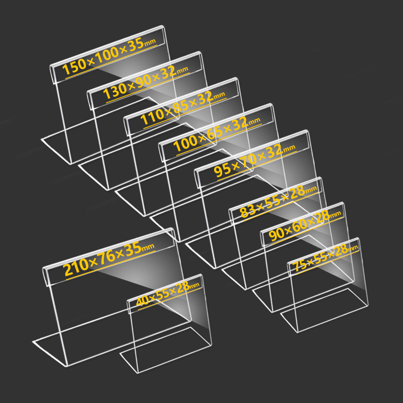 ZMHT Dream Hunter 10 pcs Acrylic Clear Plastic Desk Sign Label Stand L ...