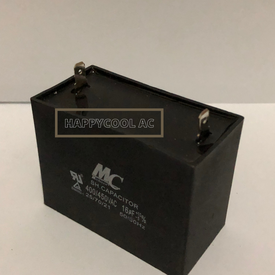 Kapasitor Fan 16 uF / 16 mikro Merk MC 2 kaki Capacitor Fan AC 16 mikro ...