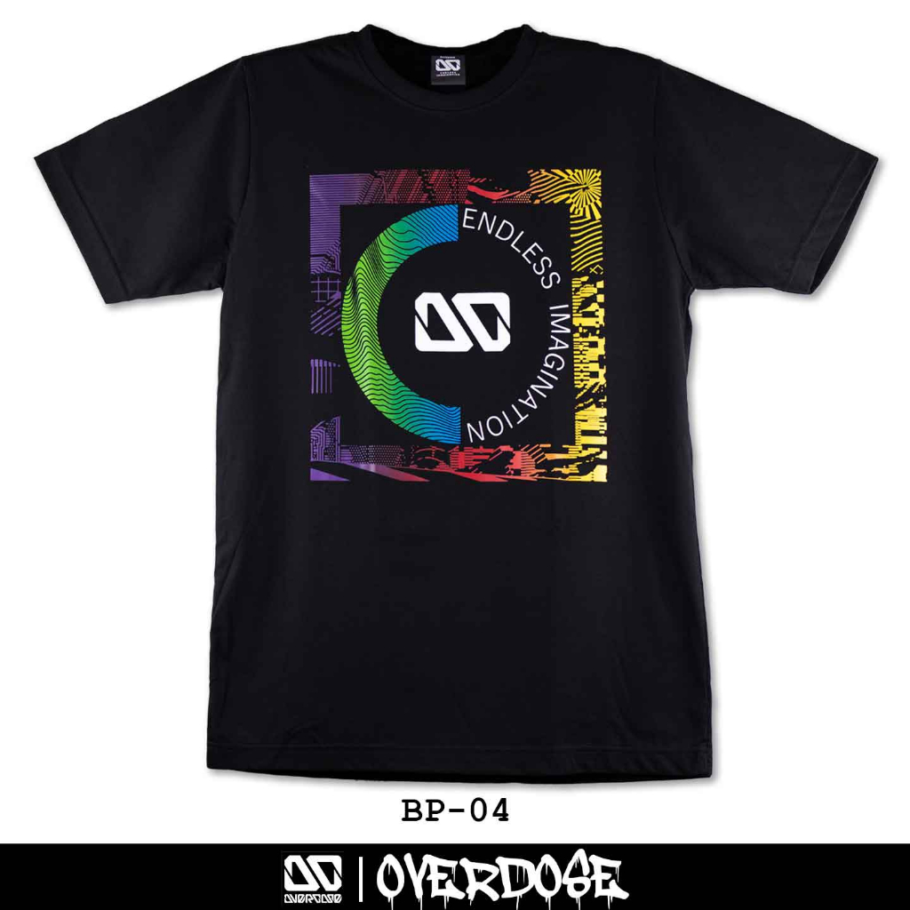 Overdose T-shirt เสื้อยืดคอกลม สีดำ รหัส BP-04(โอเวอโดส) | Lazada.co.th