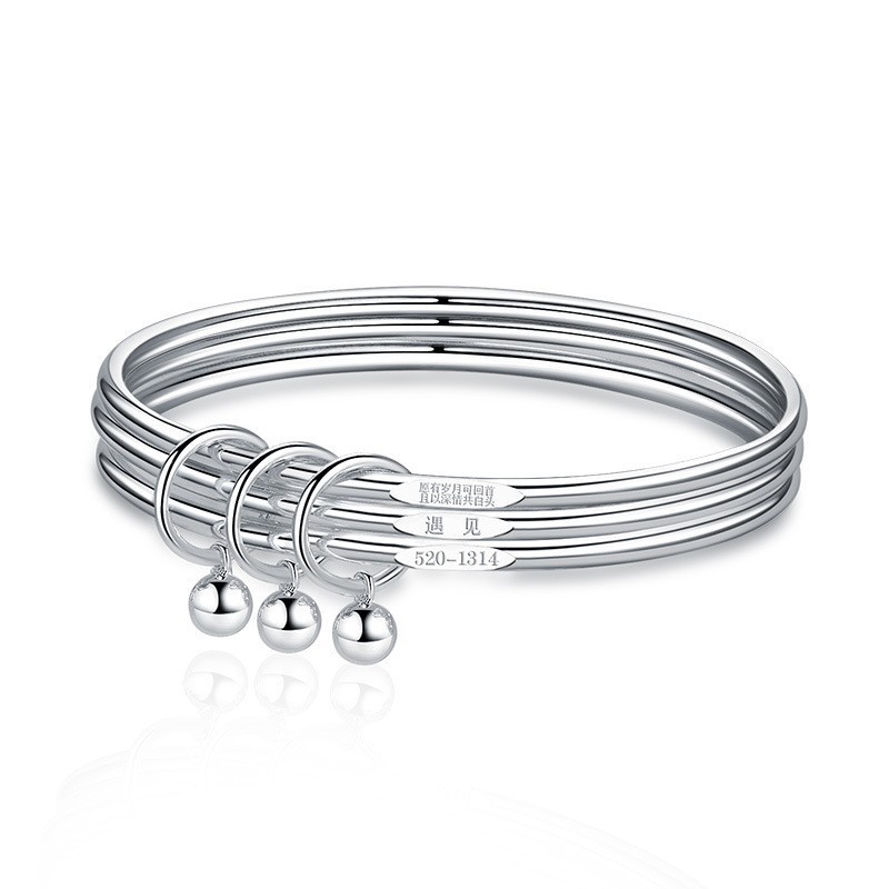 same paragraph meets the third generation silver bracelet female ...