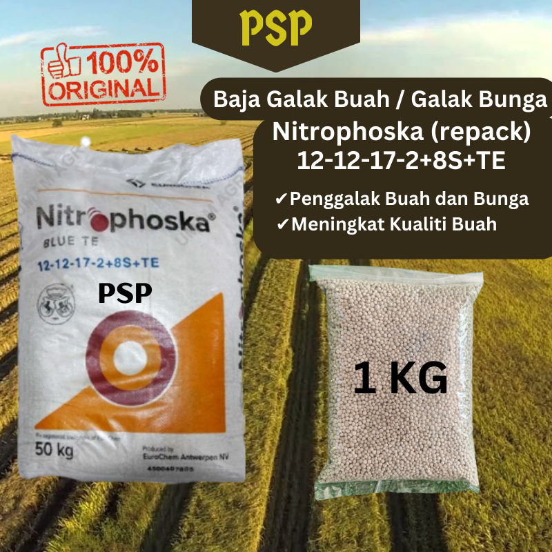 1KG Baja Subur / Baja Buah NPK Nitrophoska 15-15-15+2S Singa Kuda ...