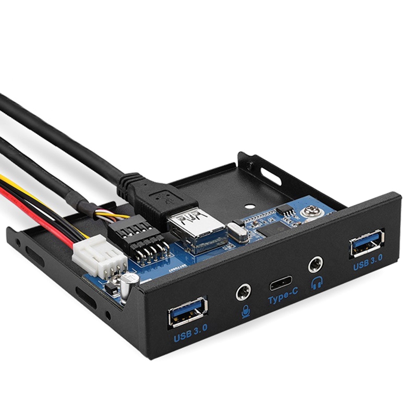 【Ready Stock&COD】5-Port USB Hub Splitter USB3.0 Front Panel Hd Audio ...