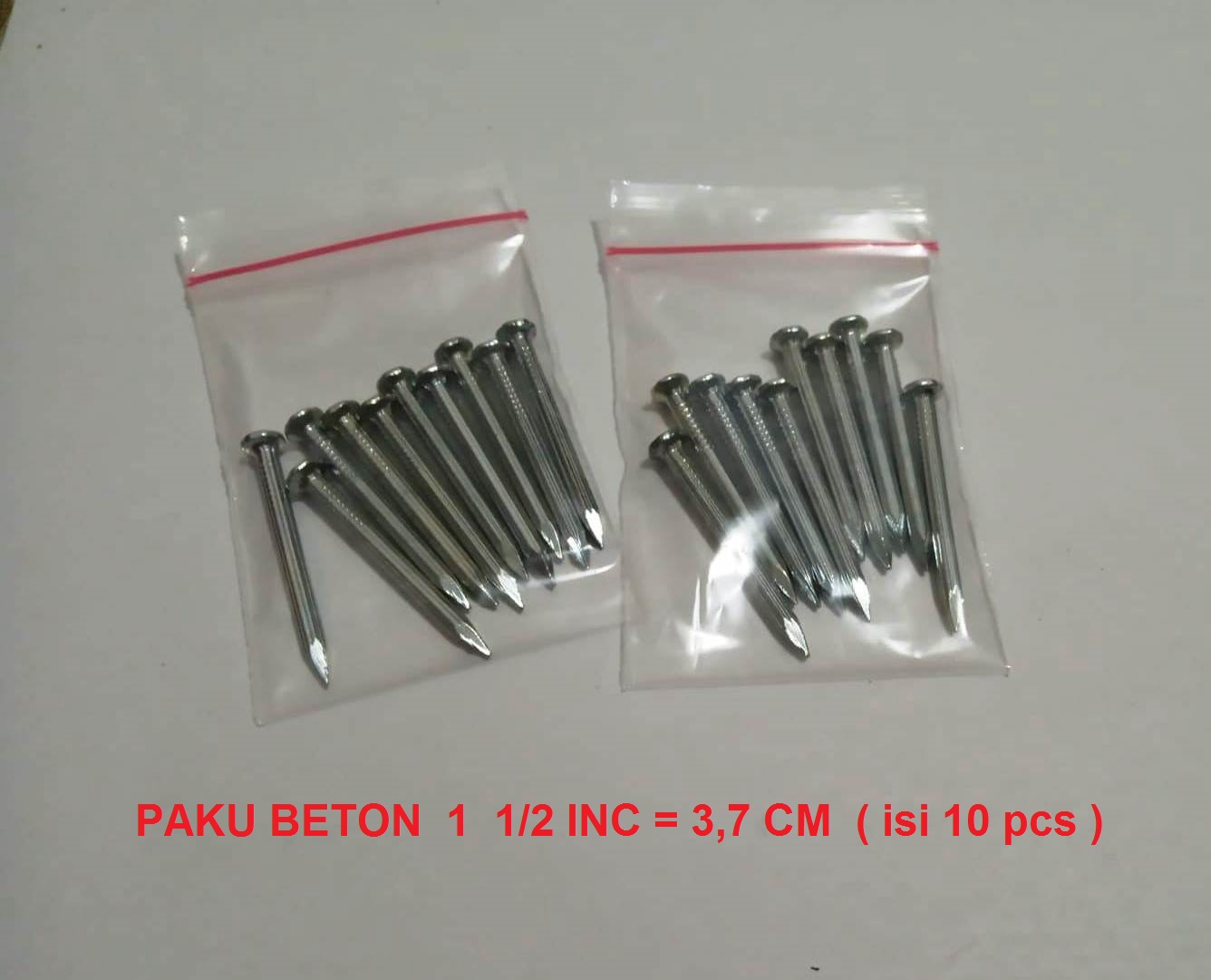 paku beton 1 1/2 in = 3,7 cm isi 10 pcs | Lazada Indonesia