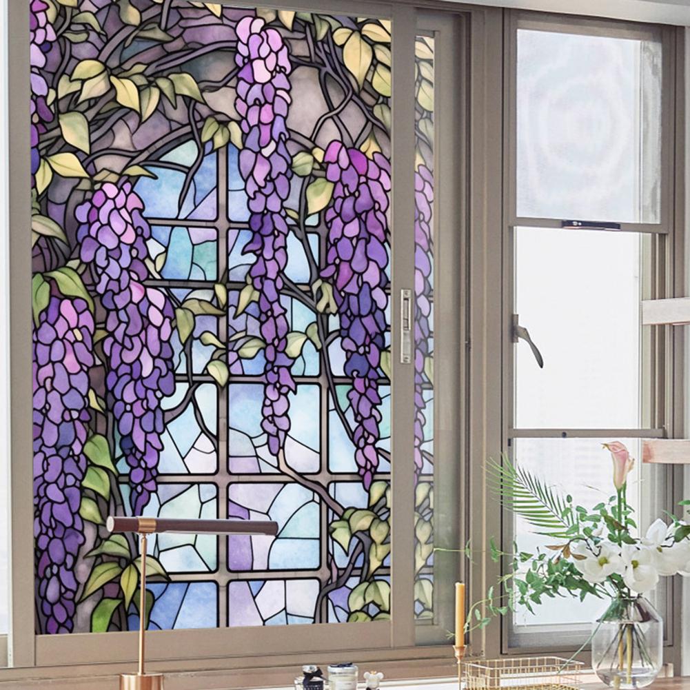 1 Sheet Window Glass Film Vintage Glass Window Decal Sticker Kitchen ...