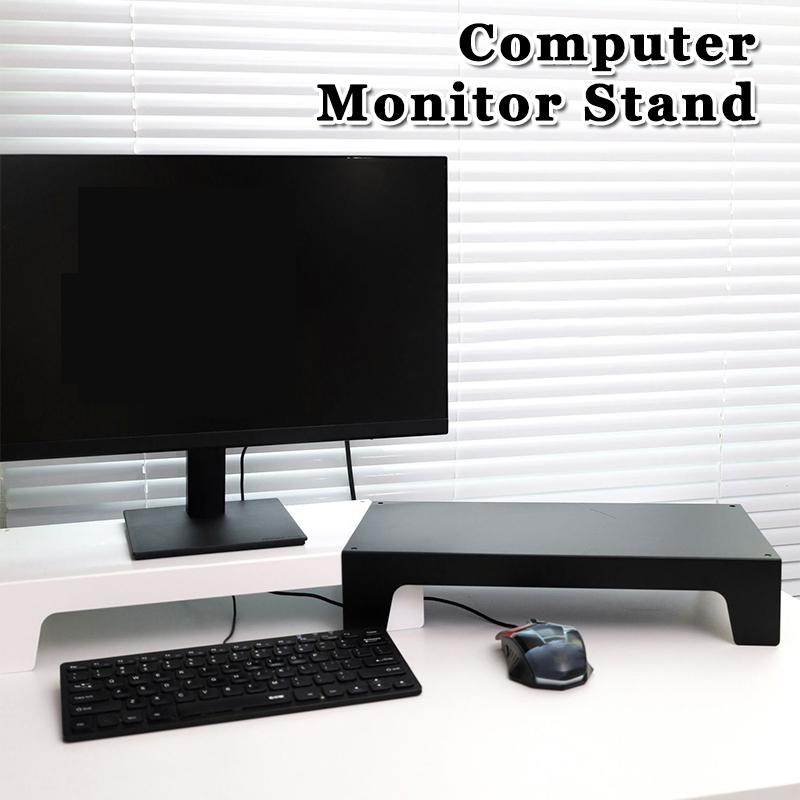 Computer Monitor Heightening Holder Office Desk Storage Container PC ...