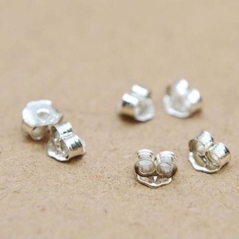Genuine Real Pure Solid 925 Sterling Silver Earring Stopper Safety ...