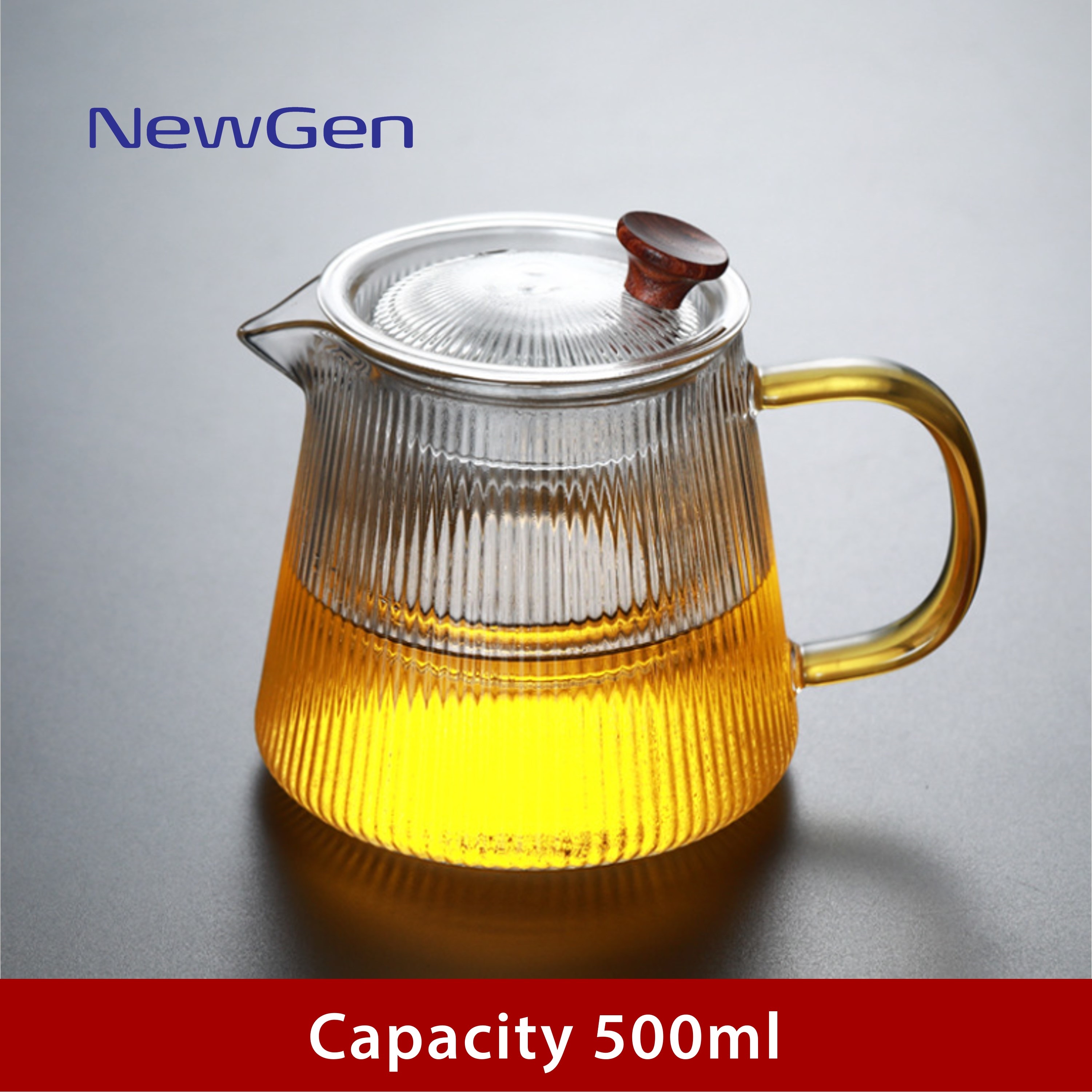NewGen Japanese Tea Pot Heat-Resistant Premium High Borosilicate Glass ...