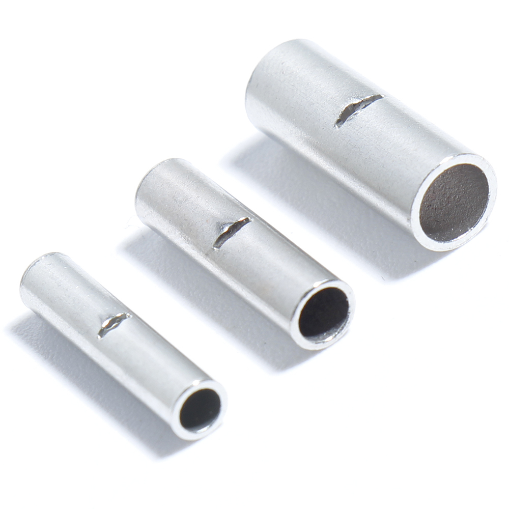 50pcs Butt Wire Copper Tinned Splice Crimp Bare Terminals Crimping Kit ...