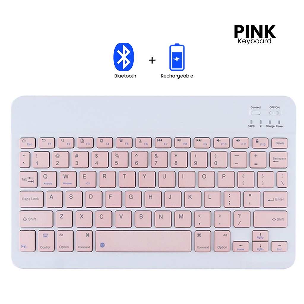 Portable Mini 10 Inch Wireless Bluetooth RGB Keyboard and Mouse Support ...