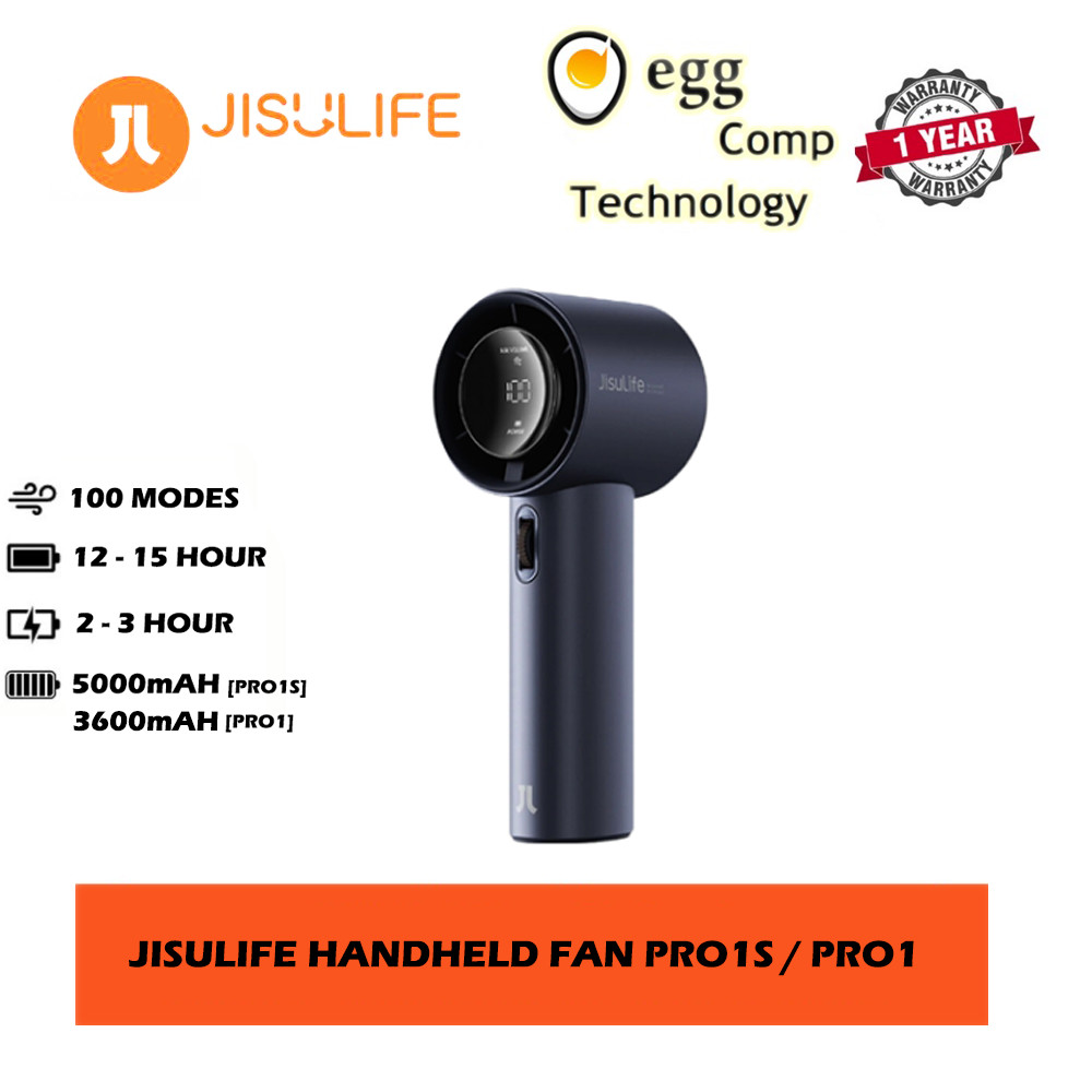 JISULIFE Handheld Fan Pro1S Pro1 Portable Bladeless Rechargeable 100 ...