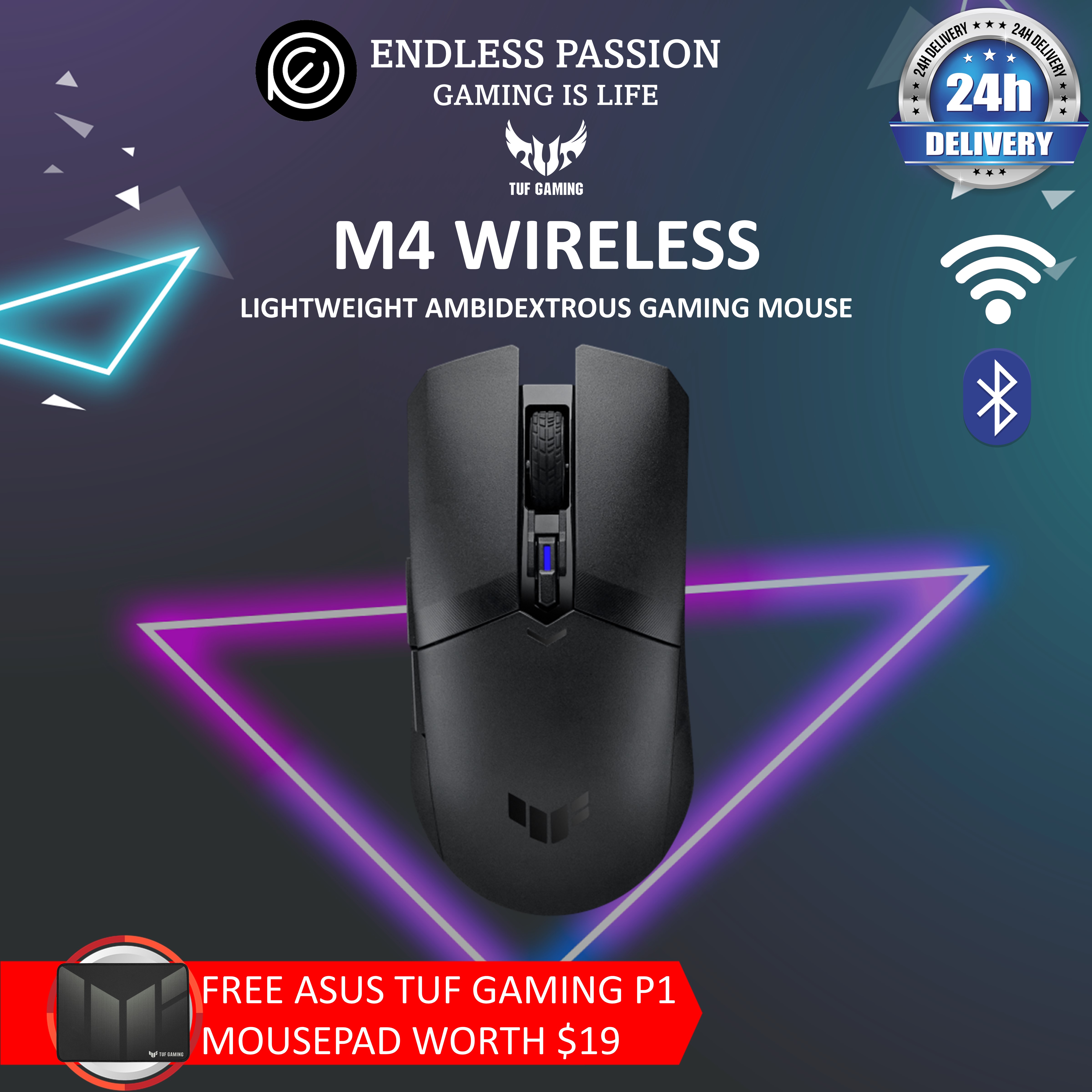 ASUS TUF Gaming M4 Wireless Gaming Mouse | Dual Wireless Modes ...