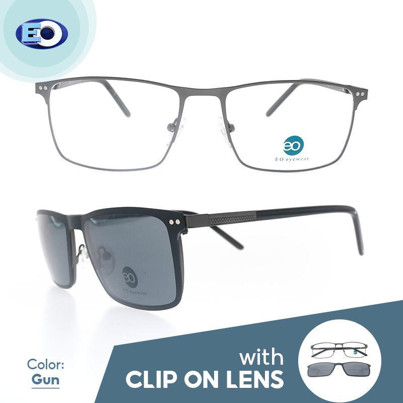 EO Eyewear Clip on Quebec Frame with Free Multicoated Lens / Non-graded ...