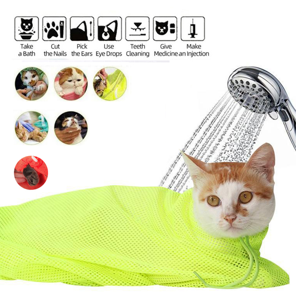 Durable Protective Injecting Anti Scratching Mesh Training Cat Grooming ...