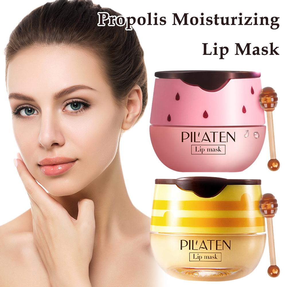 Bee Balm Honey Pot,Propolis Moisturizing Lip Mask,Hydrating Prevention ...