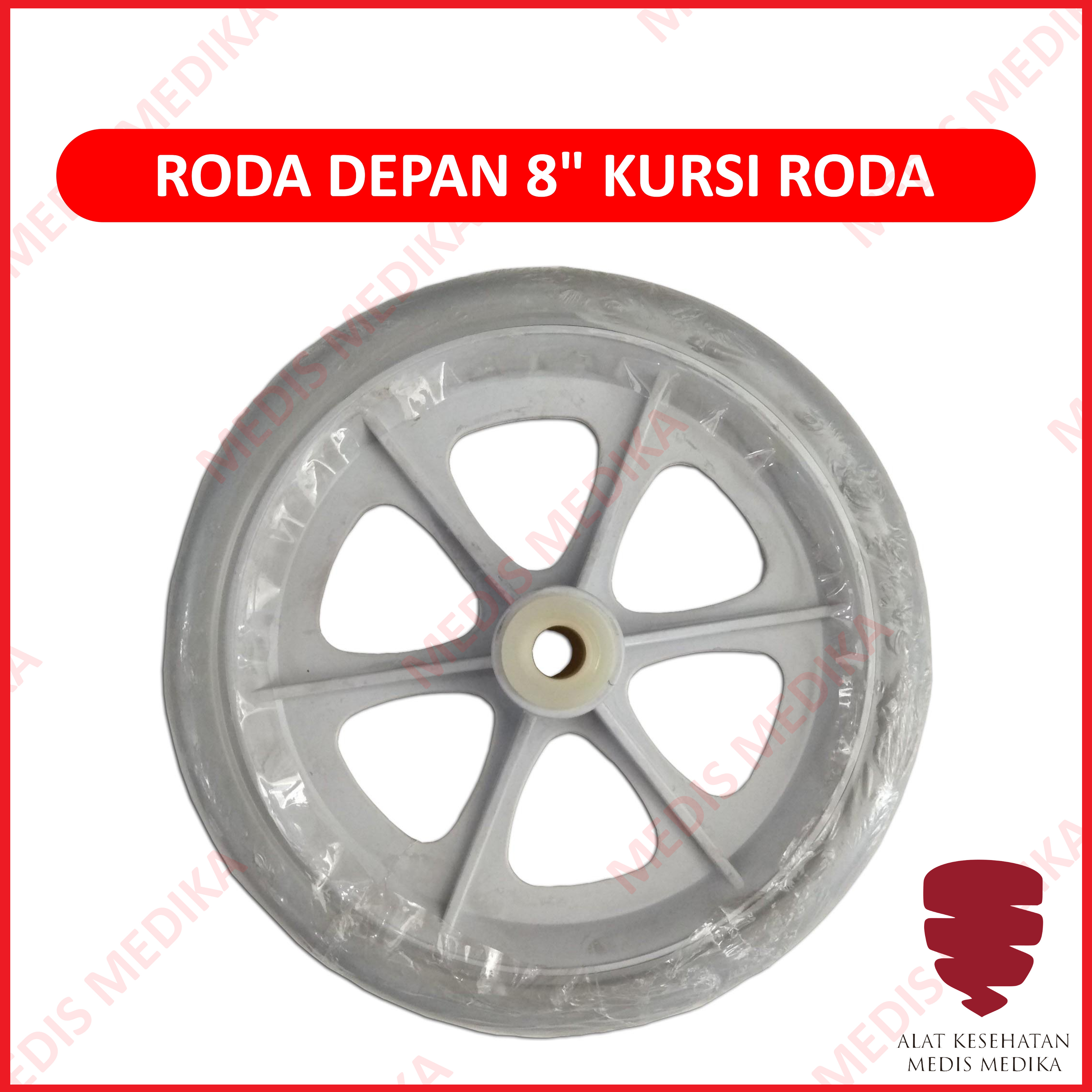 Roda Depan 8" Kursi Roda Solid Castor Suku Cadang 8 Inch Wheelchair ...