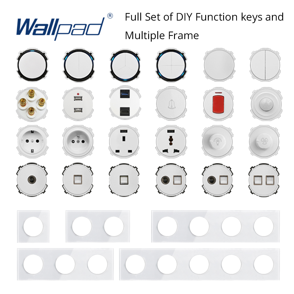【TopazTrove】Wallpad Gang Intermediate Wall Light Switch Function Key ...