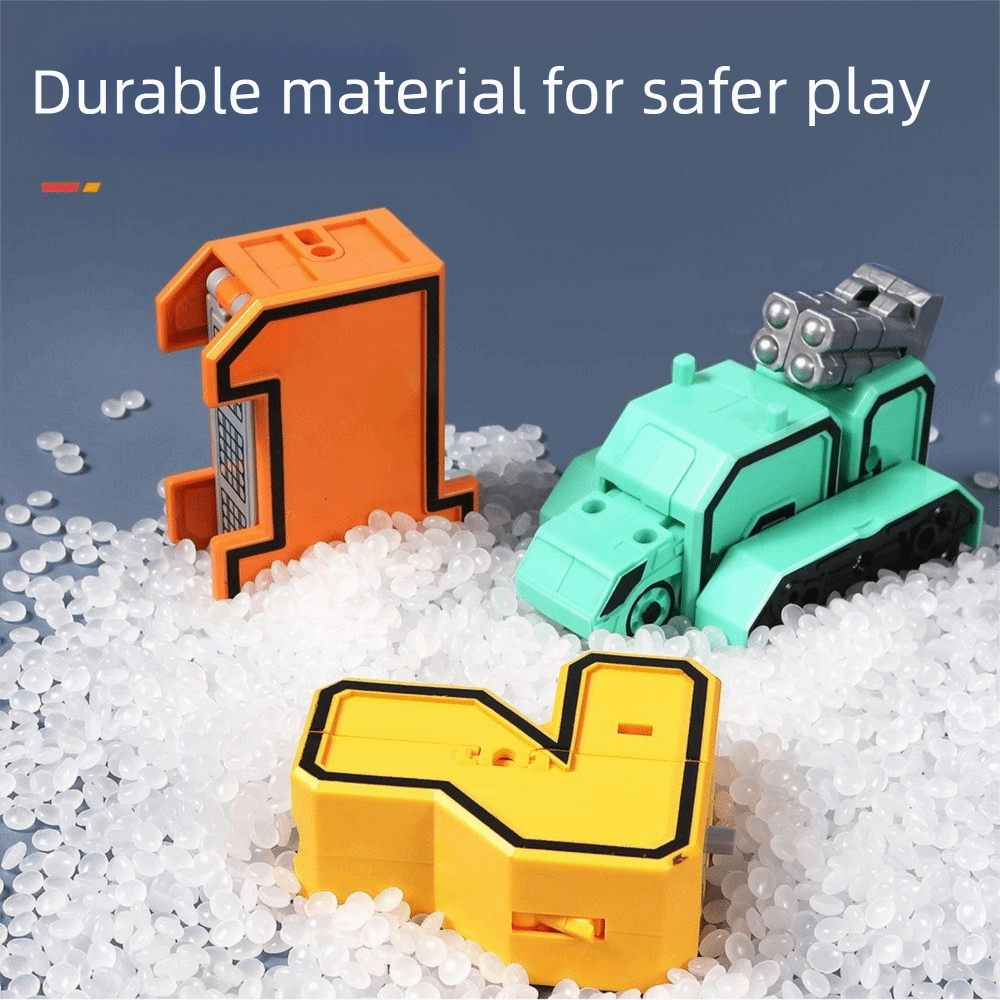 Number Robot Puzzle Car Model Robots Transformation Building Blocks ...