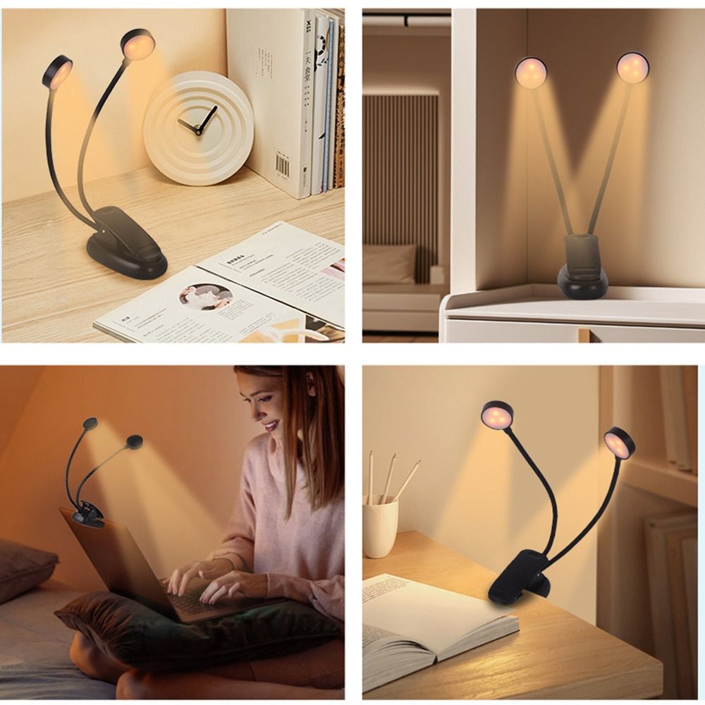 Smooth Surface 9/18 Leds LED Clip on Reading Light Flexible Gooseneck ...