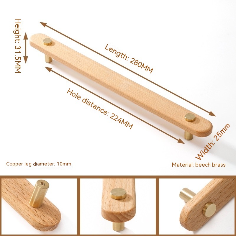 Simple Modern Wooden Cabinet Round Single-hole Handle Drawer Cabinet ...