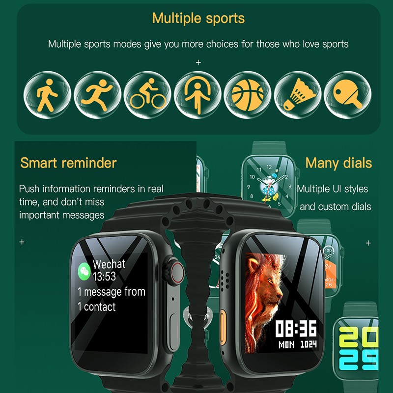 T900 Ultra 2 Smart Watch 2.19 inch Infinite Display Wireless Charging Bluetooth Call Watch For ...