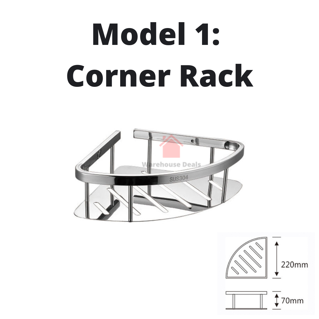 304 Stainless Steel Corner Rack Basket Rack Corner Shelf | Lazada Singapore