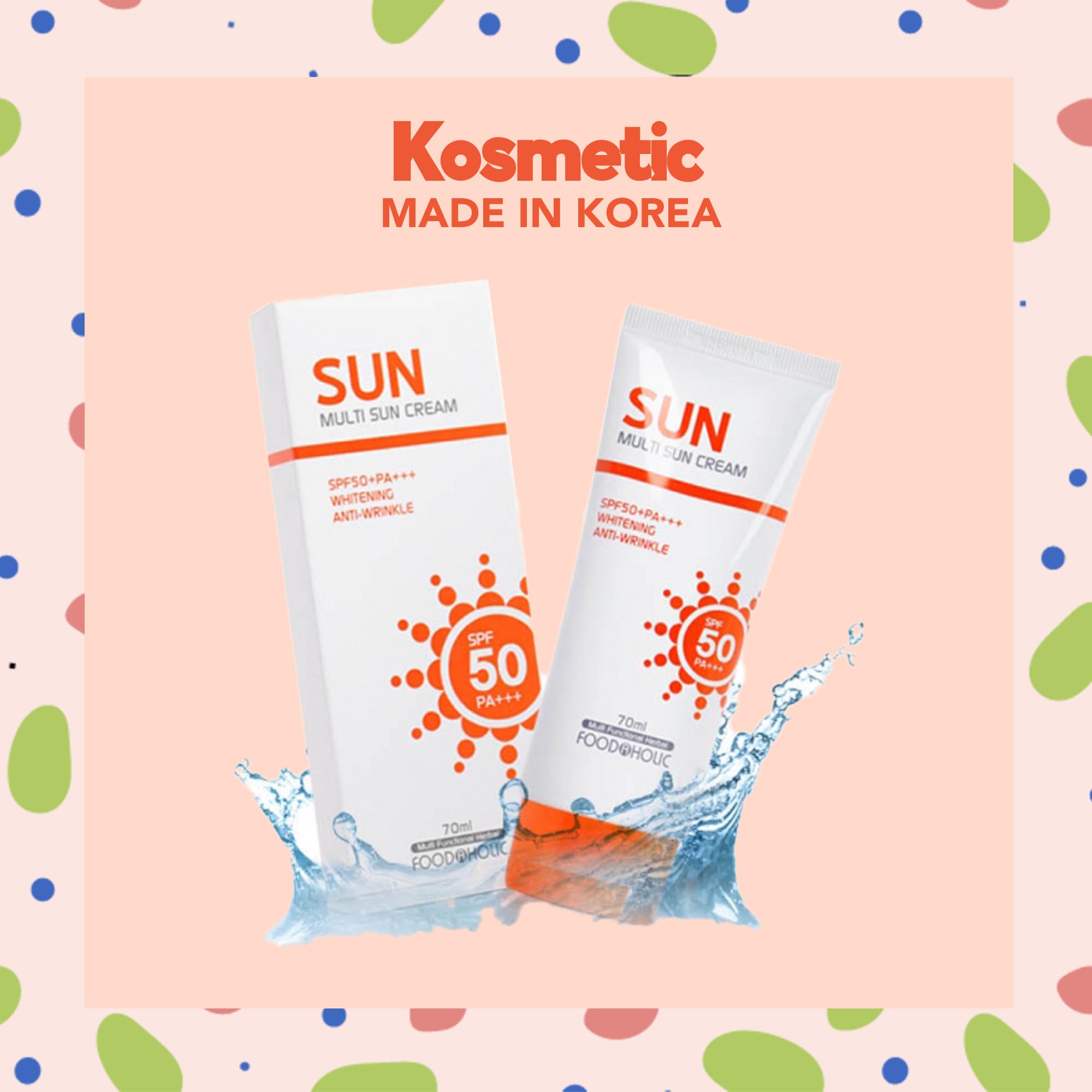 [FOODAHOLIC] Sun Multi Sun Cream SPF50+ / PA+++ Whitening, Anti-Wrinkle ...