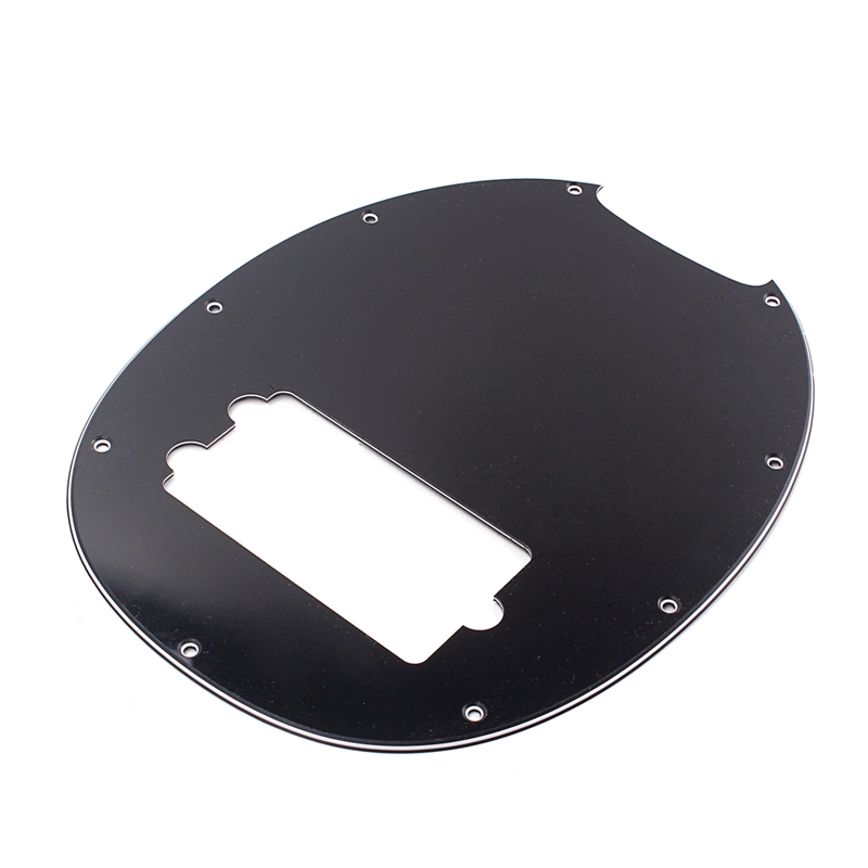 Plastic 3-Ply Pickguard Anti-Scratch Plate Black for Musicman 4 String ...