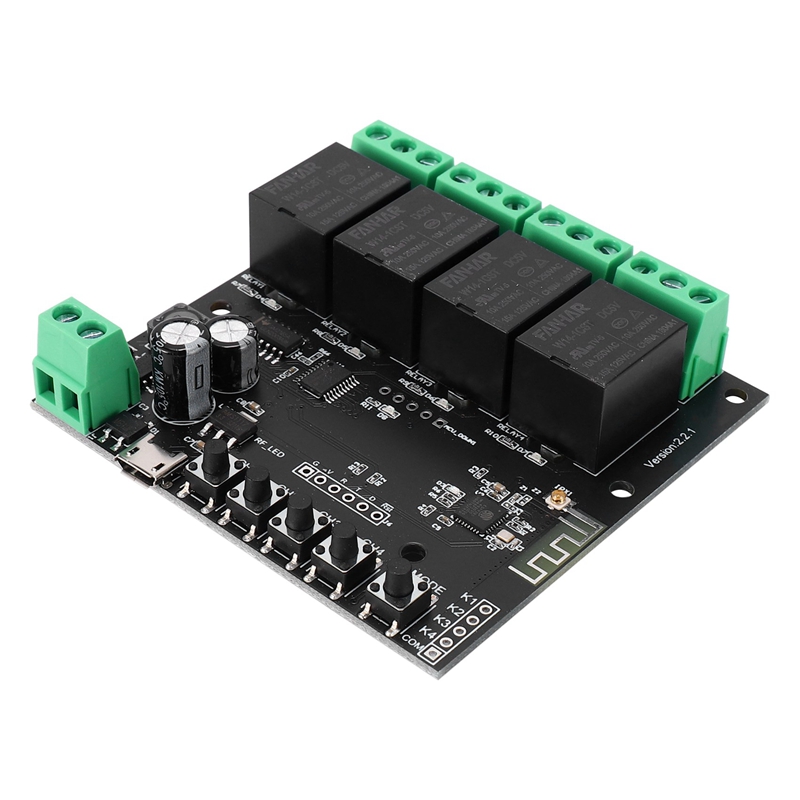 4CH Tuya Switch WiFi Switch Module Wireless Relay Smart Life APP Remote ...